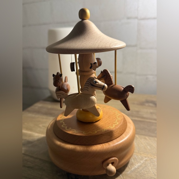 Other | Wooden Horse Music Box | Poshmark